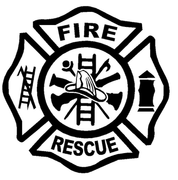 Fire EMT Rescue Firefighter Maltese Cross Vinyl Decal Custom - Etsy
