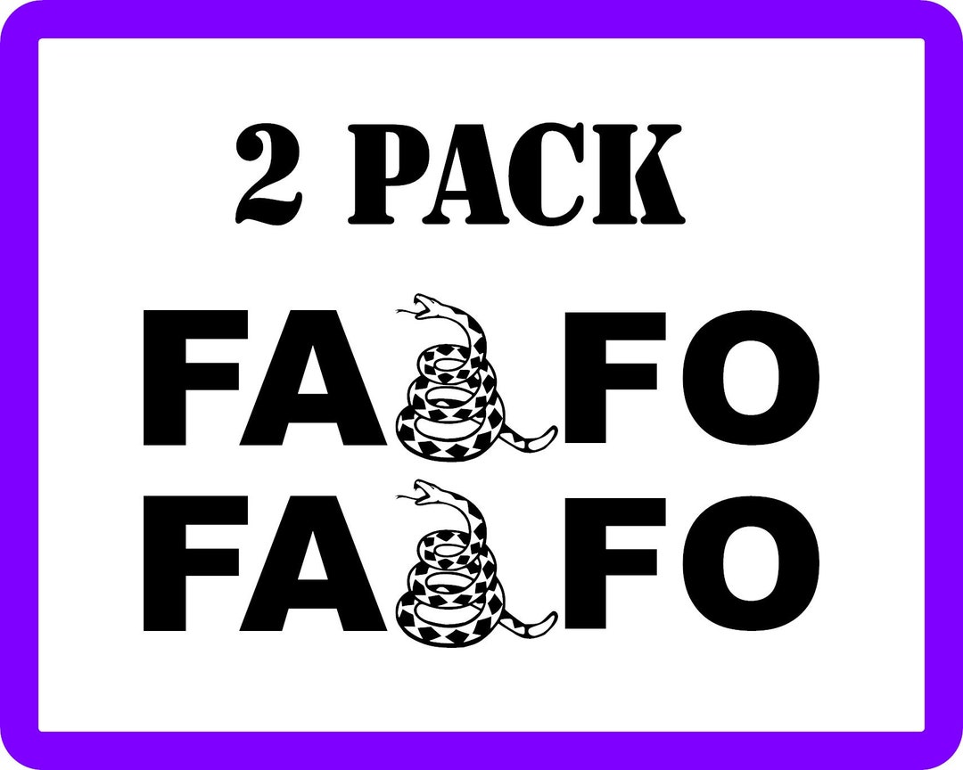 FAFO Gadsden Snake Vinyl Decal 2-pack, F* Around Find Out, Patriotic ...