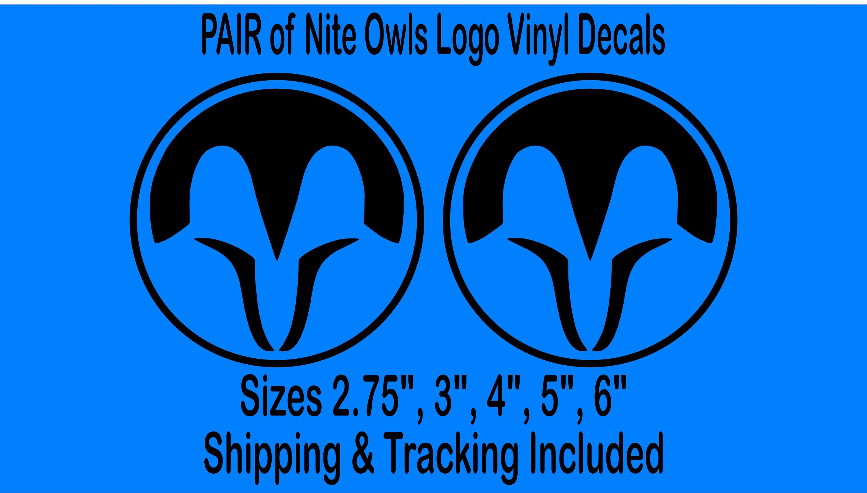 Nite Owls Logo Vinyl Decal Cosplay Shoulder Armor FREE - Etsy Canada