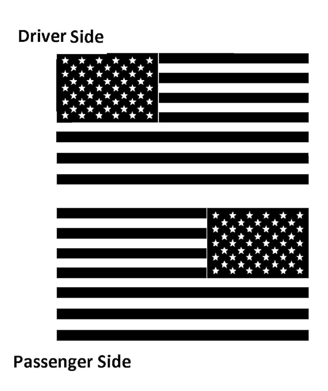 American Flags Decal Pair of LEFT RIGHT Vinyl Sticker USA Tactical ...