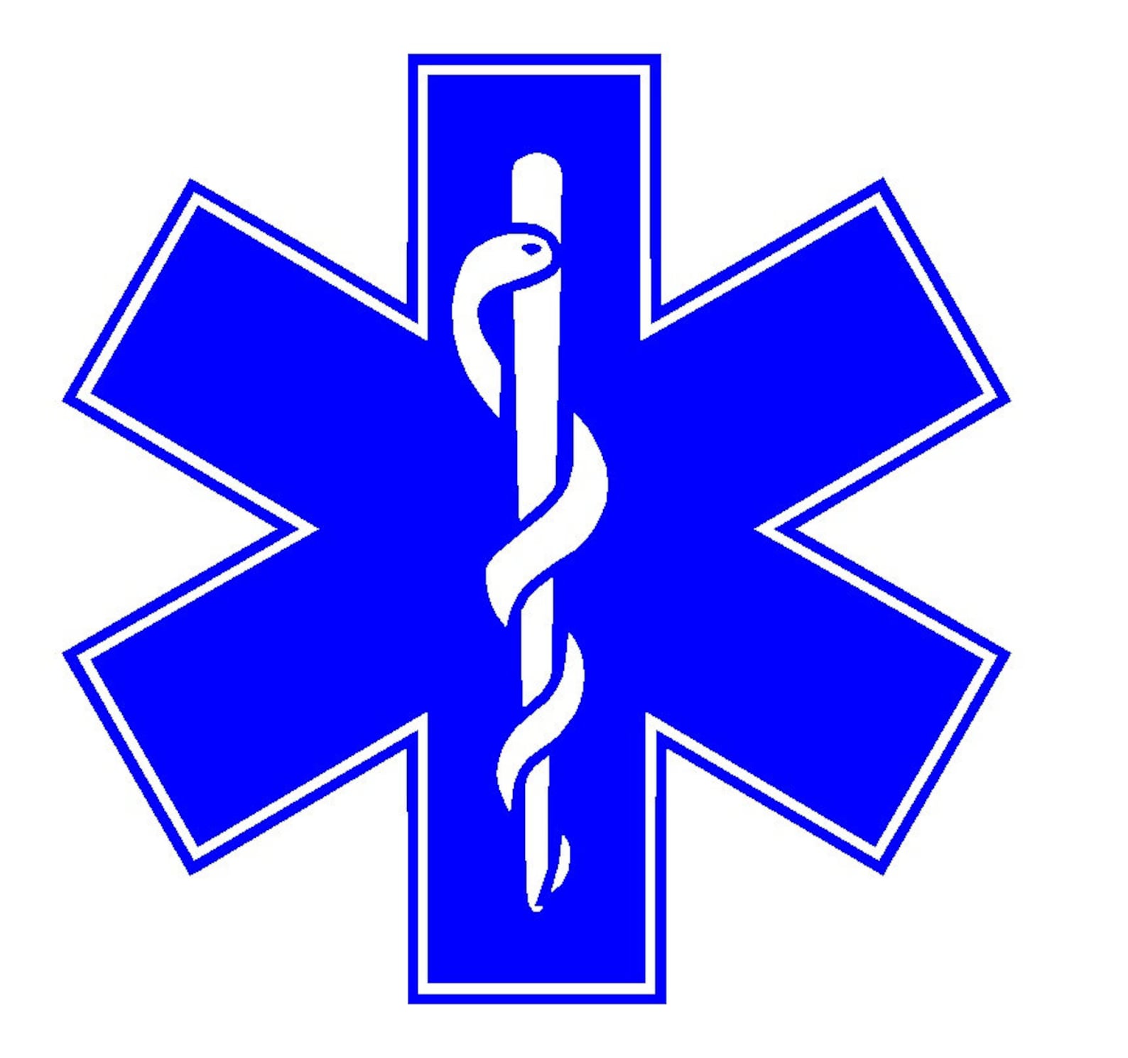 Star of Life Vinyl Decal, Rod of Asclepius, Paramedic, Ambulance, EMS ...