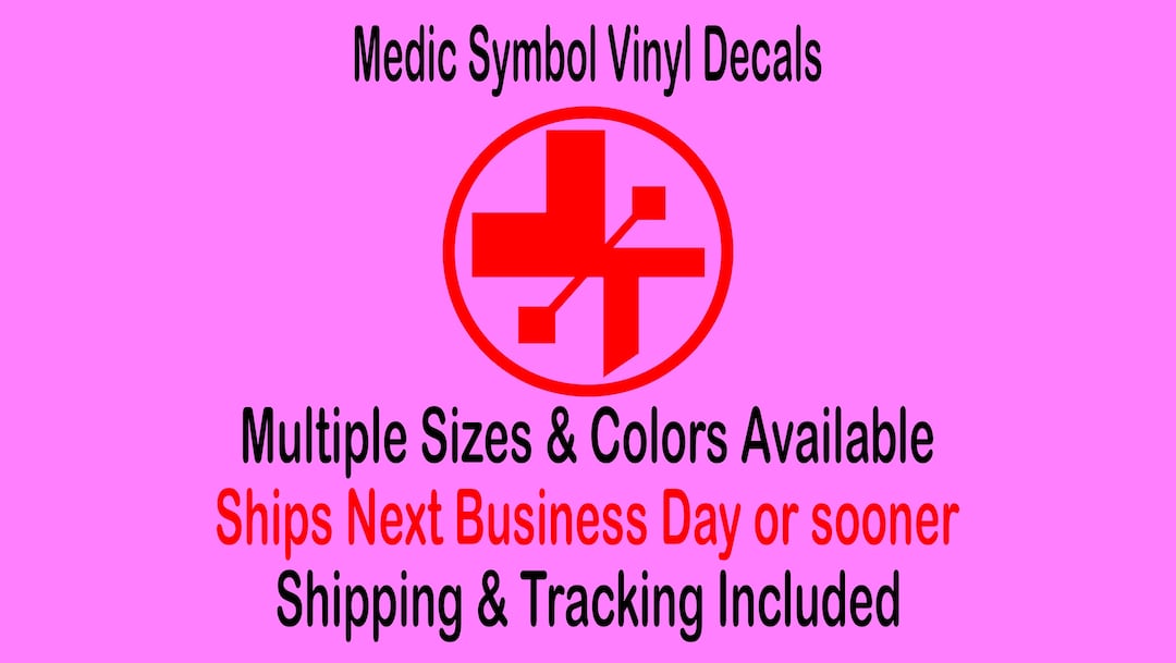 Medic Symbol Vinyl Decal Cosplay Shoulder Armor FREE SHIPPING - Etsy