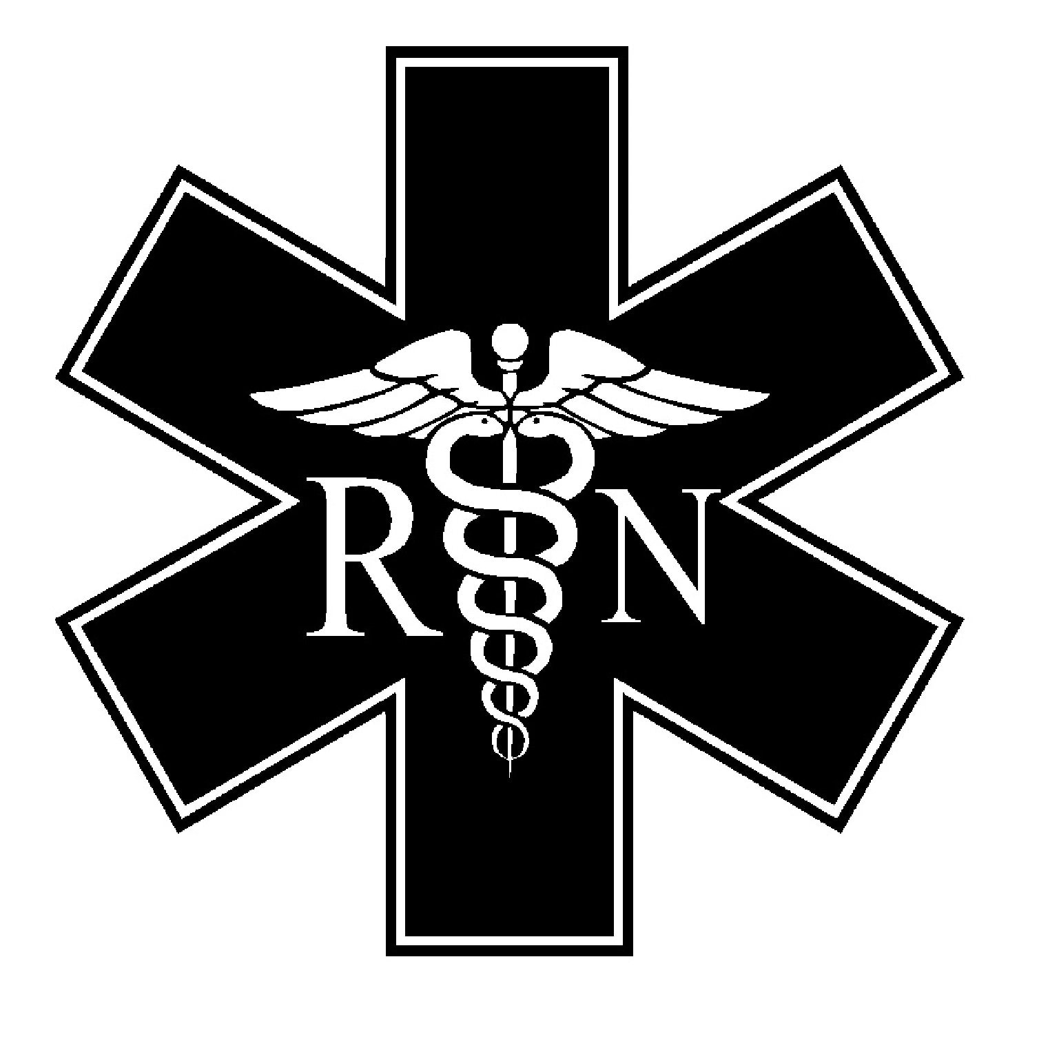 Star of Life RN Caduceus Vinyl Decal - Medical EMT Nurse Paramedic - Etsy