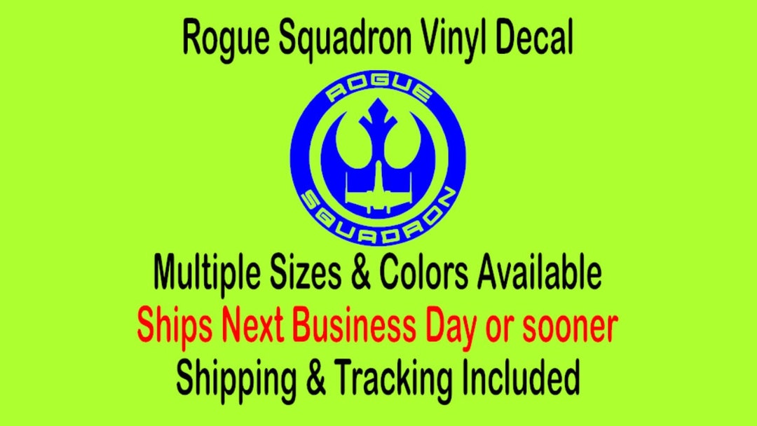 Rogue Squadron Symbol Vinyl Decal Star Wars Cosplay FREE SHIPPING ...