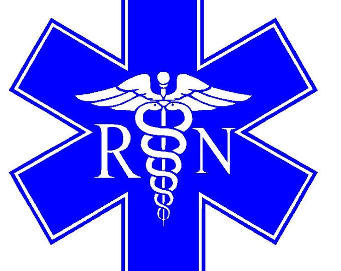 Dr Nurse Caduceus Reflective or Matte Vinyl Decal Sticker RN CNA BSN ...