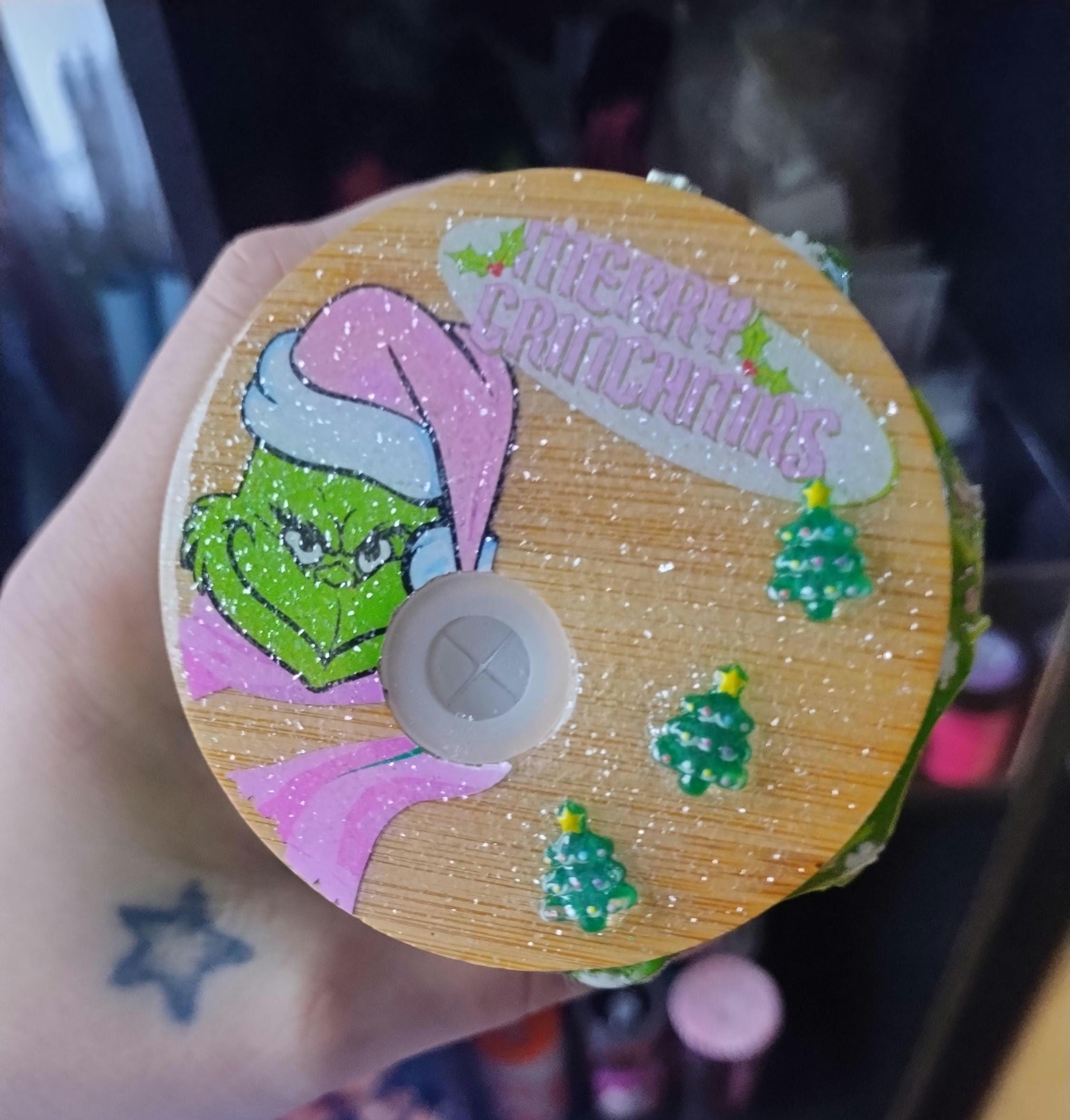 Bougie Grinch Frosted Glass Can - Etsy