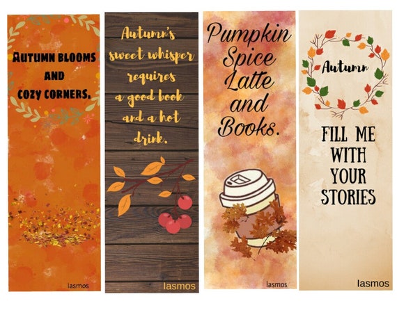 Autumn bookmarks | Etsy