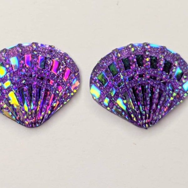 Purple Shell Earrings - Etsy