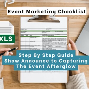 Event Marketing Checklist | Digital Instant Download | Event Manager ...