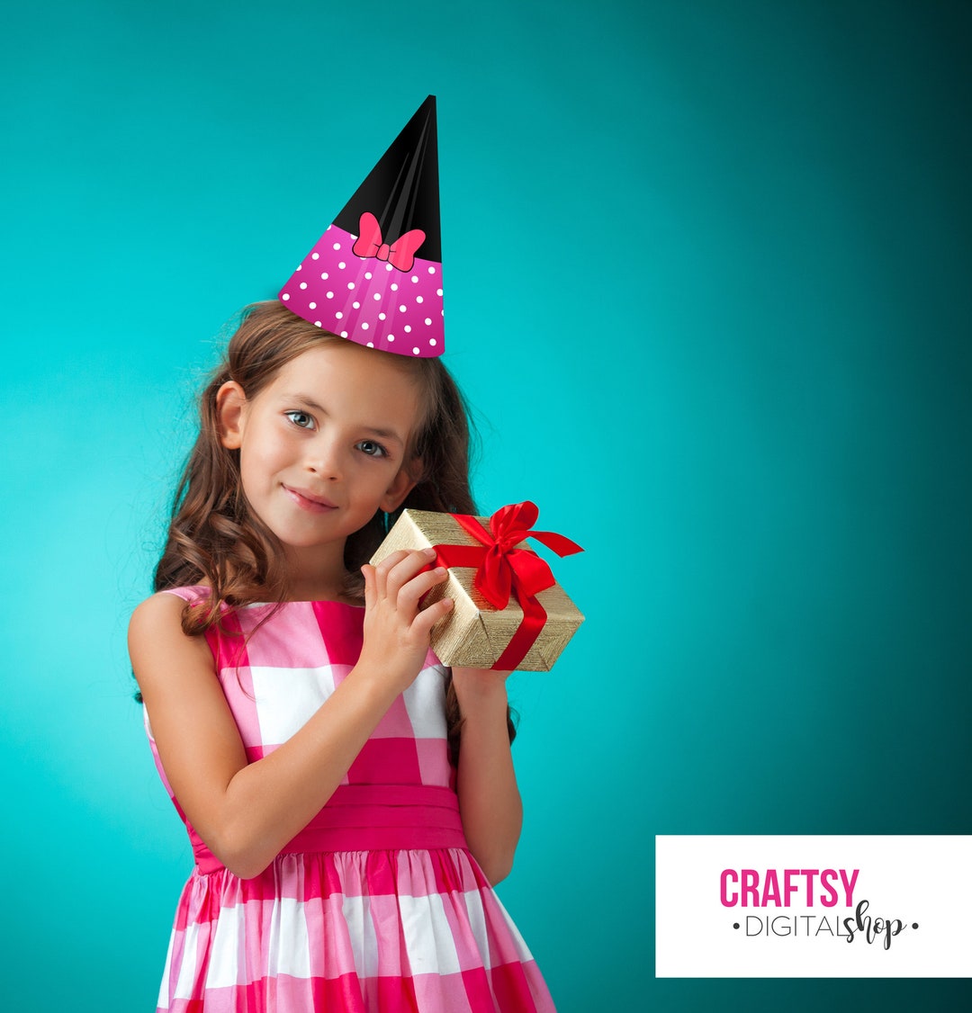 Minnie Mouse Party Hat Template Ready to Print!! - Etsy