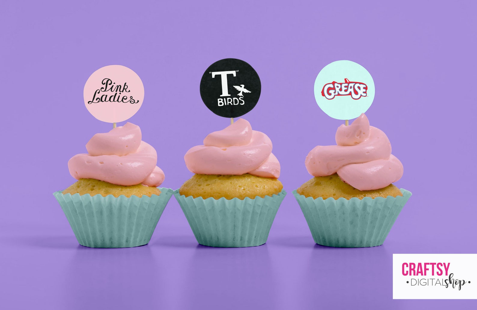 Grease Cupcake Toppers Template!! - Etsy