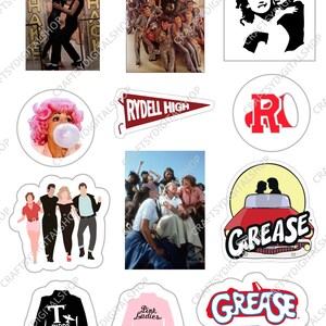 Grease Sticker Template Ready to Print at Home! - Etsy