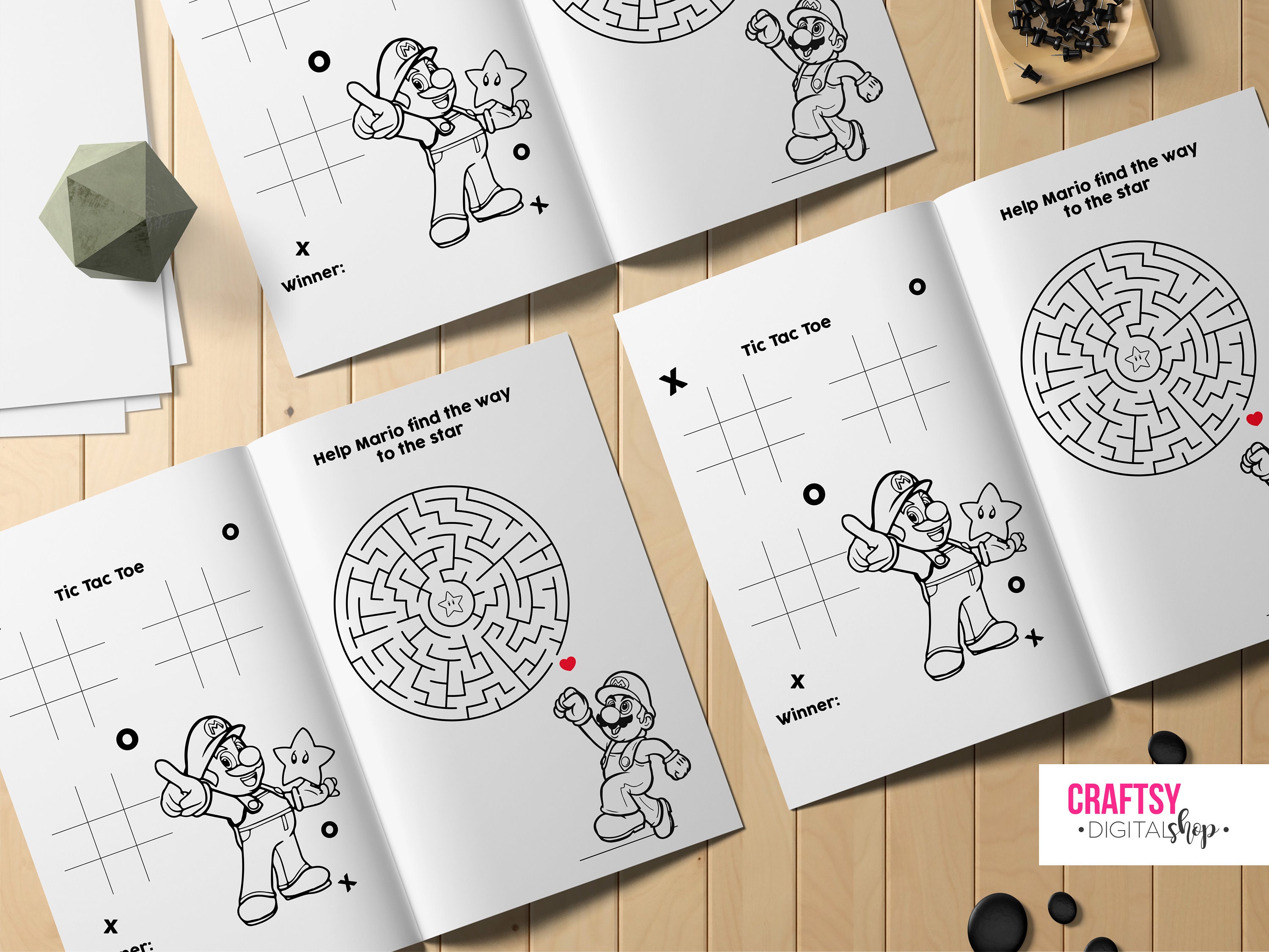 Mario Bros Coloring Book. Digital Download PDF FILE. Ready to Print at ...
