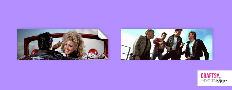 Grease Sticker Template Ready to Print at Home! - Etsy