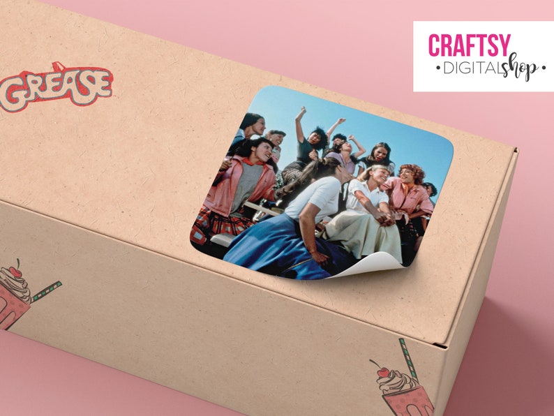 Grease Sticker Template Ready to Print at Home! - Etsy