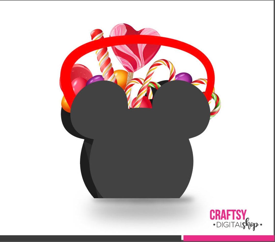 Mickey Mouse Box Template With Colorful Sparks, Perfect for Birthday ...
