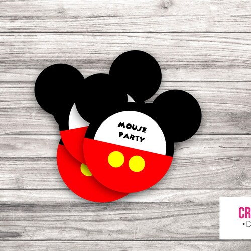 Mickey Mouse Box Template With Colorful Sparks Perfect for - Etsy