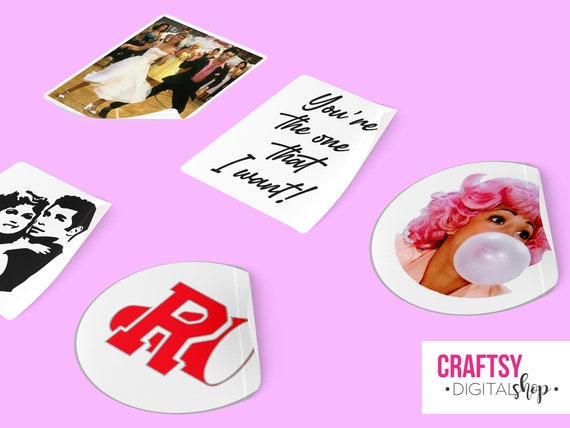 Grease Sticker Template Ready to Print at Home - Etsy