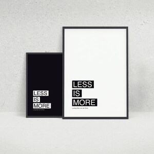 Less is More, Two Printable Art, Wall Prints, Scandinavian Art, Wall ...