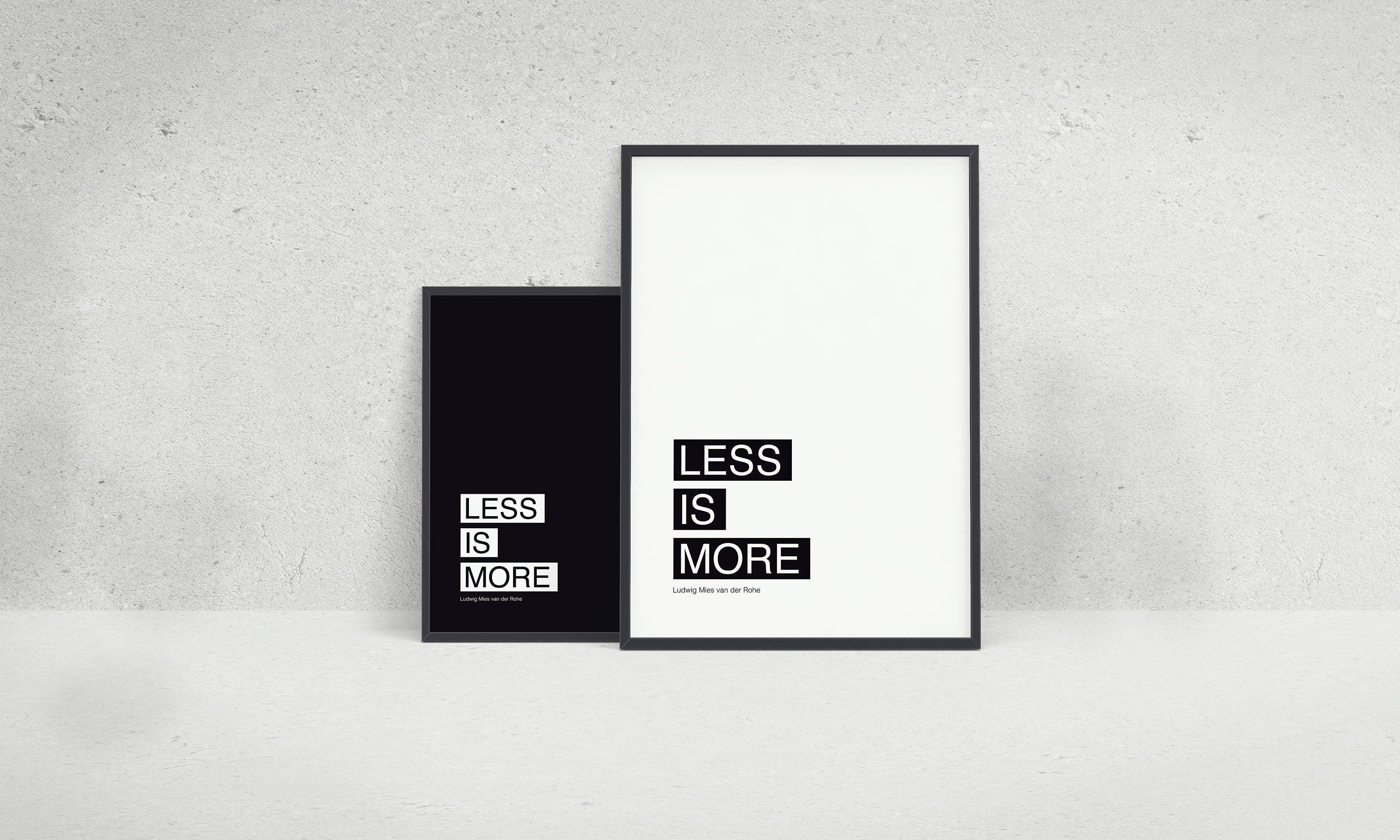 Less is More, Two Printable Art, Wall Prints, Scandinavian Art, Wall ...