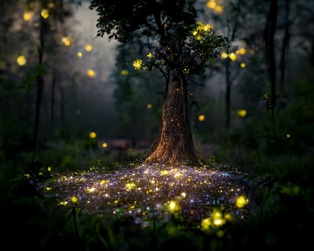 Enchanted Forest 4, Wall Art, Digital Download, AI Art, Artificial Intelligence, Generated Art ...