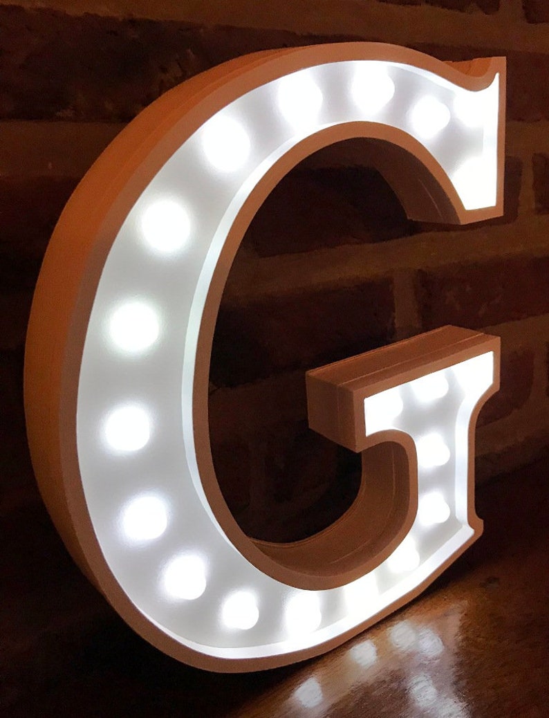 Letras en madera con luces led - Etsy México