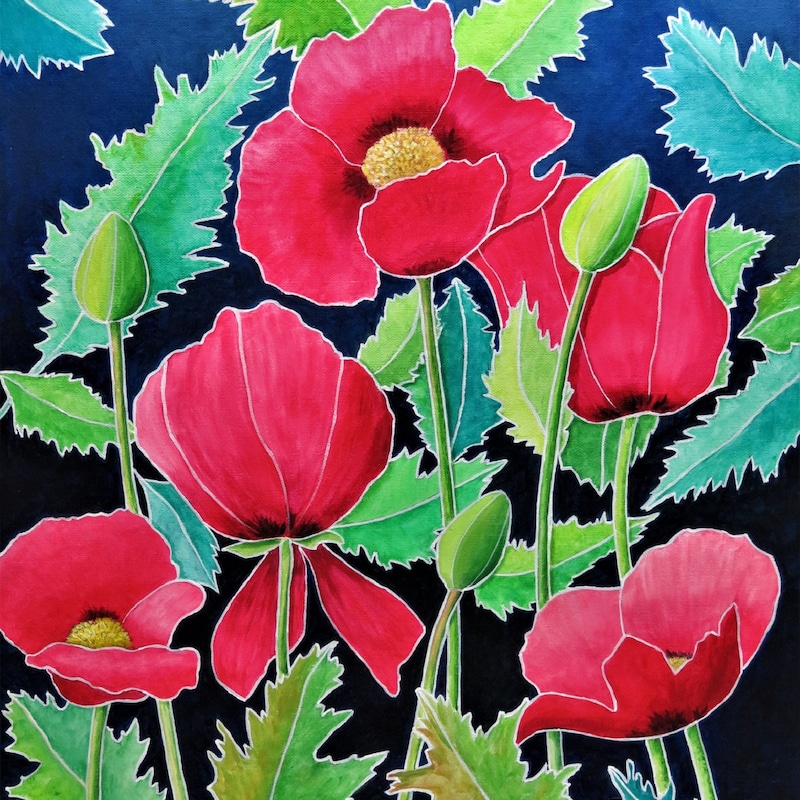 Acrylic Poppies - Etsy