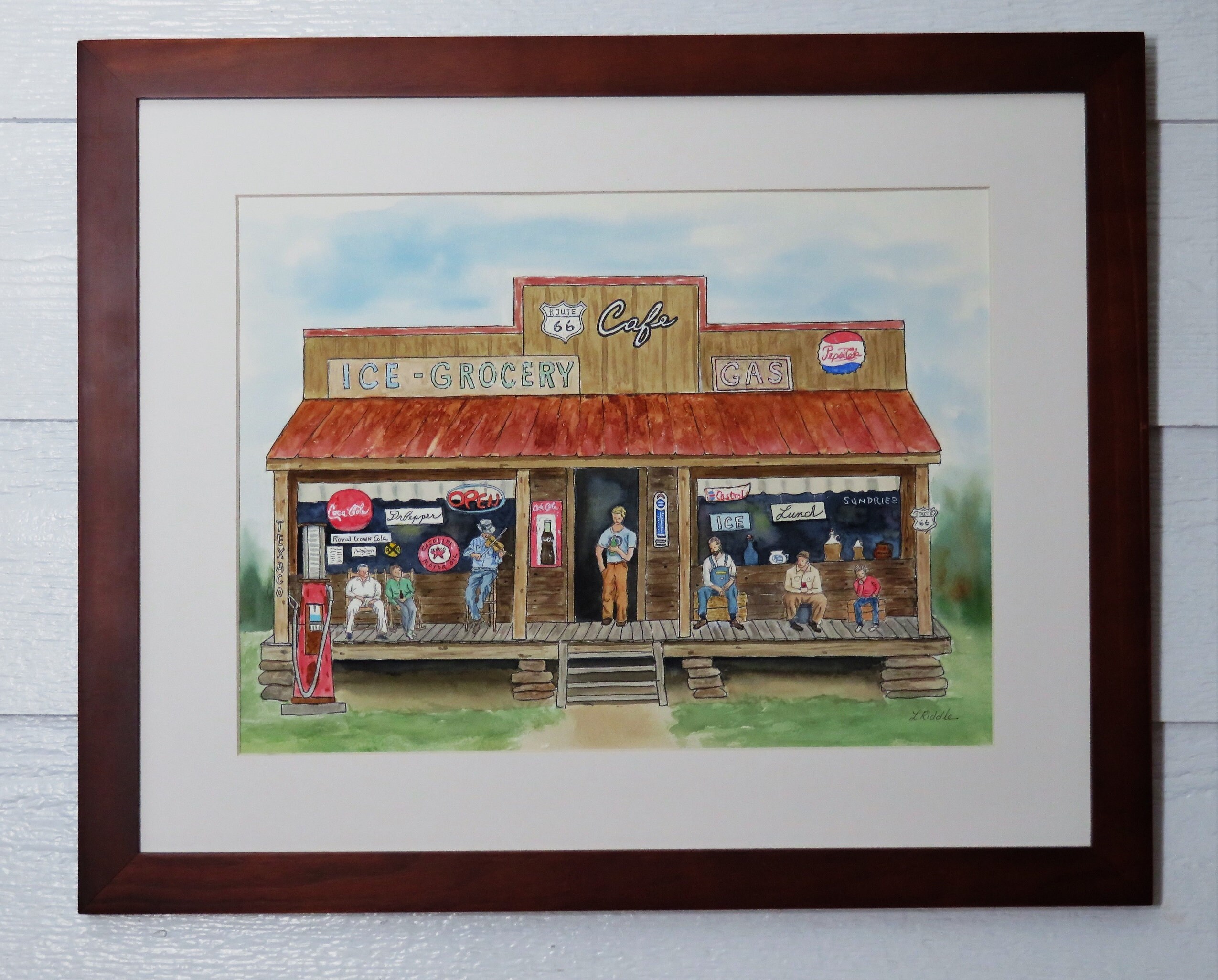 Old Store 12x18 Watercolor Original, Nostalgic Art, Old Signs, Pen and ...