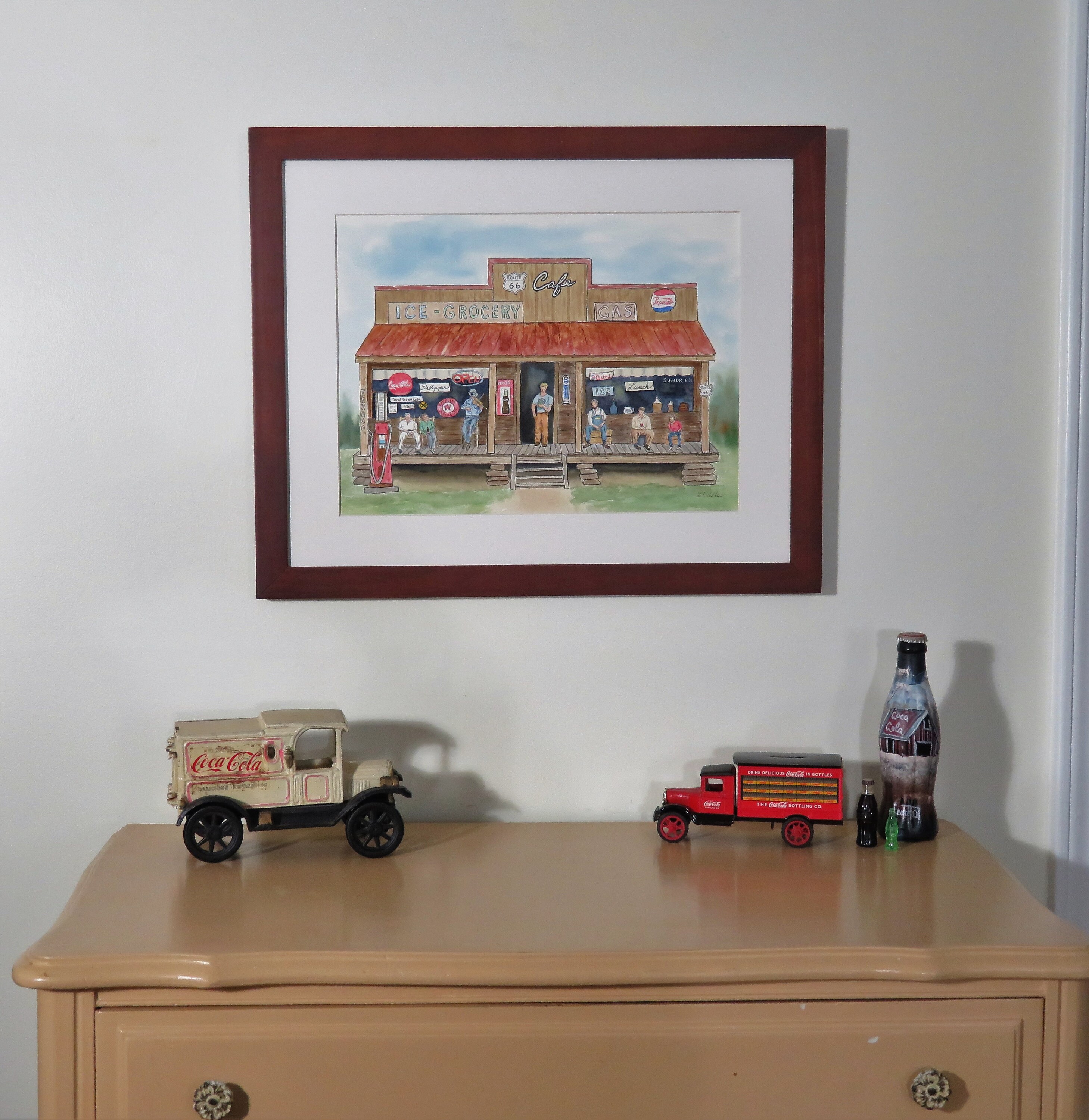 Old Store 12x18 Watercolor Original, Nostalgic Art, Old Signs, Pen and ...