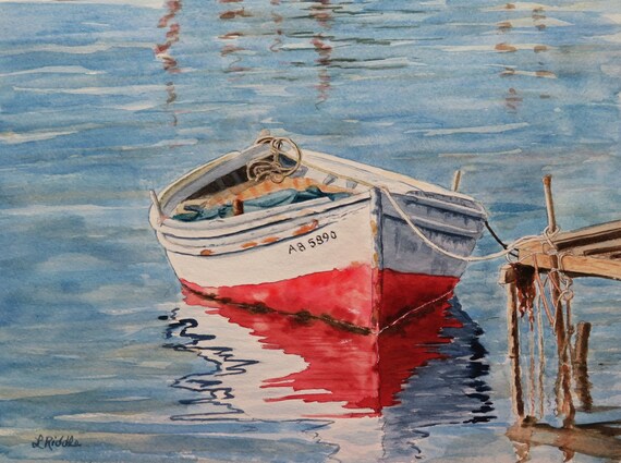 Small Watercolor Paintings Of Boats