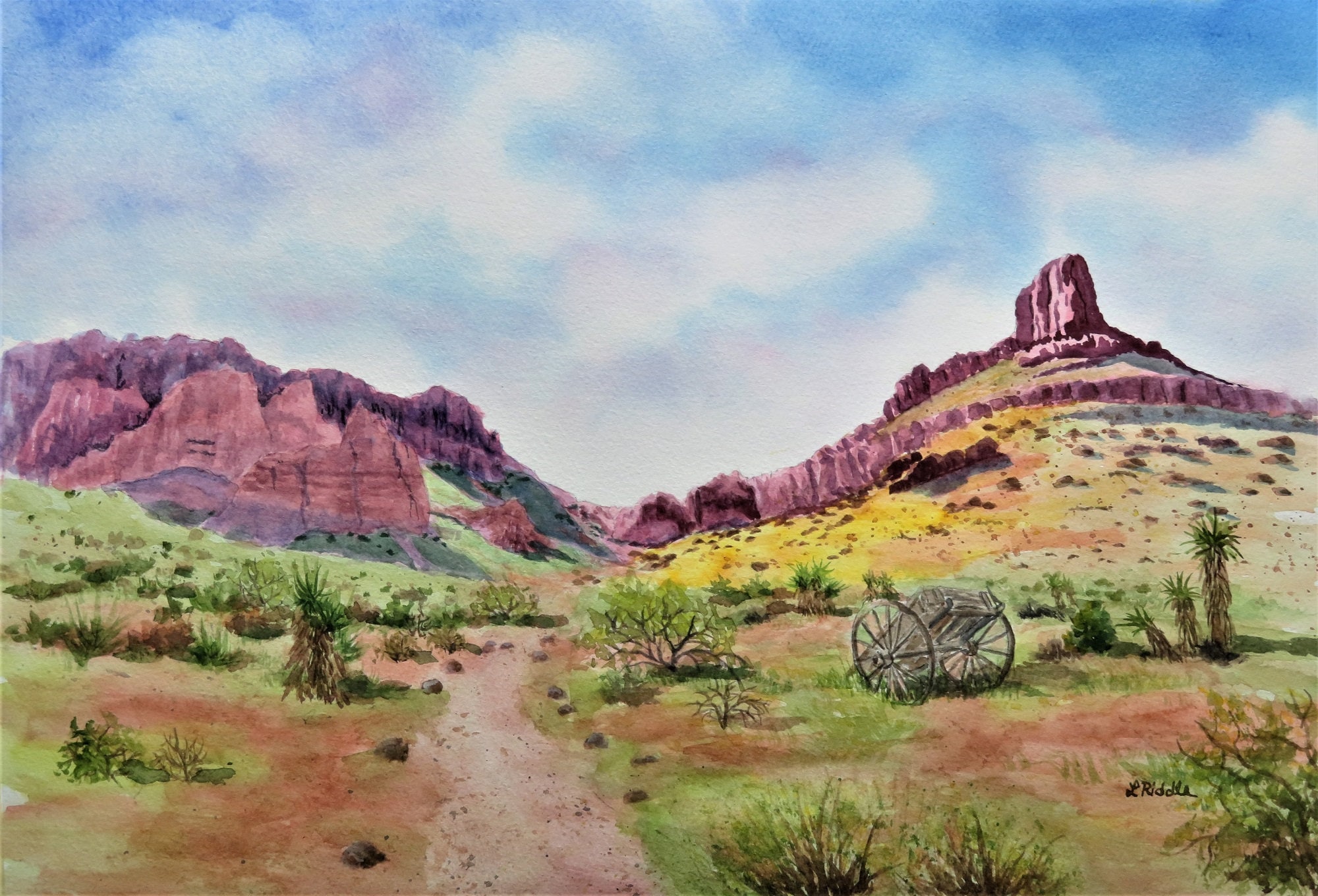 Art & Collectibles Watercolor Original Watercolor Painting; Arizona ...
