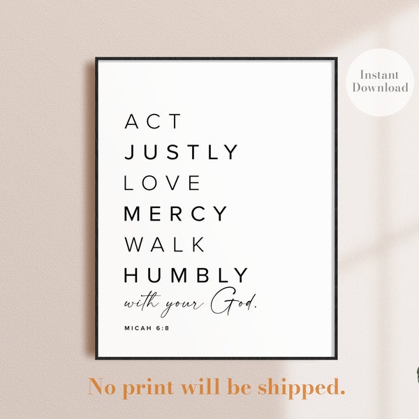 Act Justly - Etsy