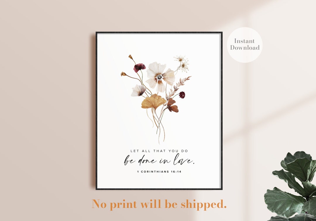 Let All That You Do Be Done in Love Bible Verse Quote Bible Verse Wall ...