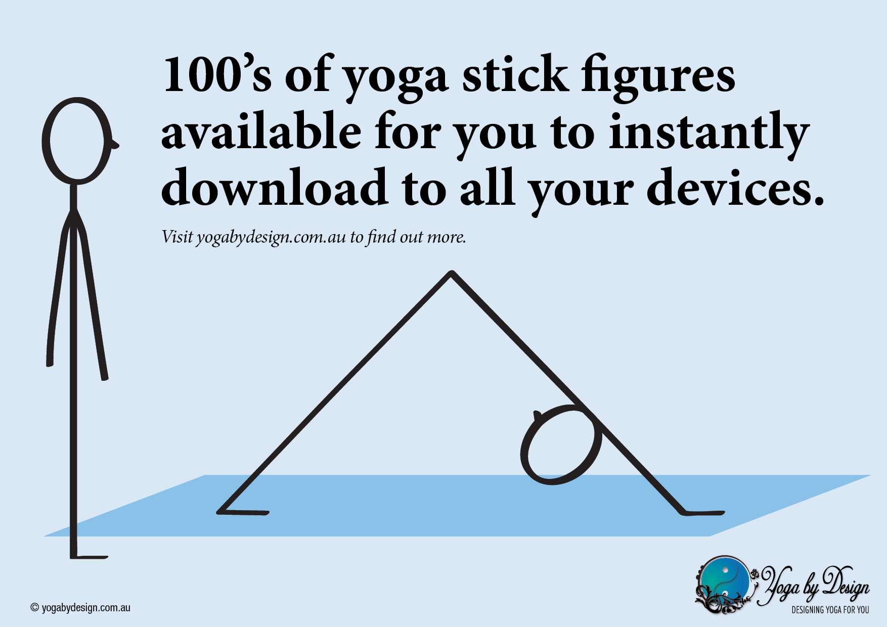 SET 2: 62 Hatha Yoga Pose Stick Figure Intermediate Asanas Images ...