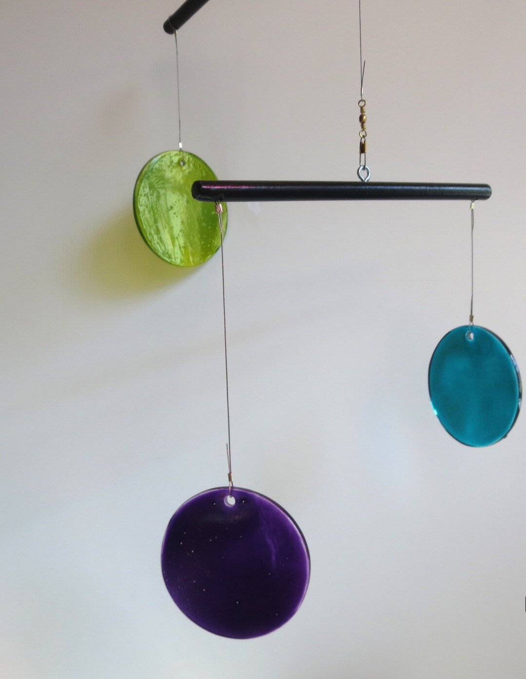 Rainbow Glass Disc Mobile – Kinetic Art, Zen Decor - Etsy