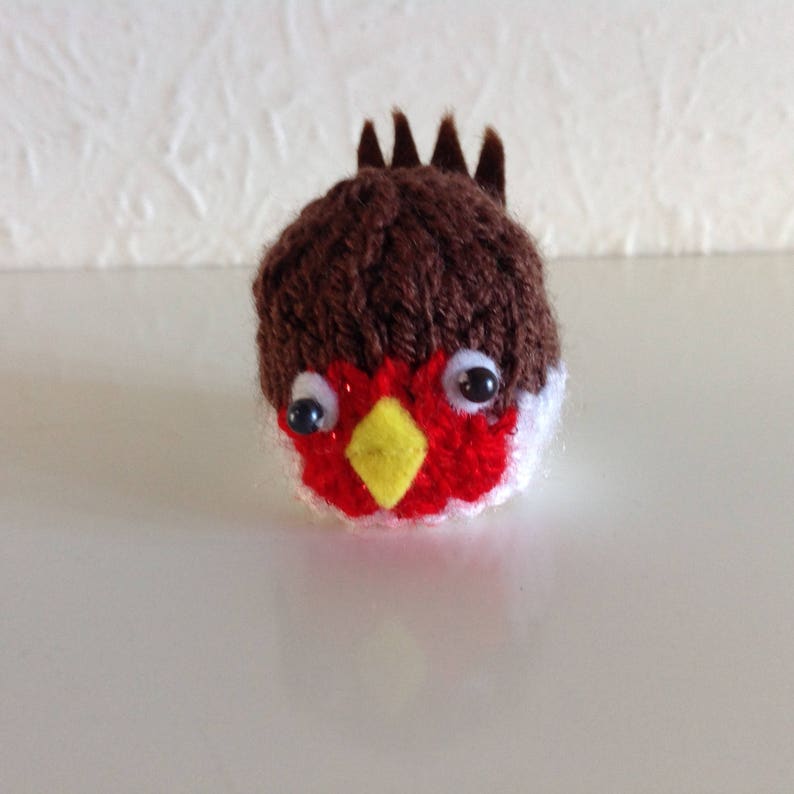 A Cute Hand Knitted Robin to Cover a Ferrero Rocher Chocolate. | Etsy