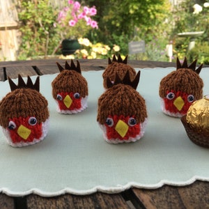 A Cute Hand Knitted Robin to Cover a Ferrero Rocher Chocolate. - Etsy UK