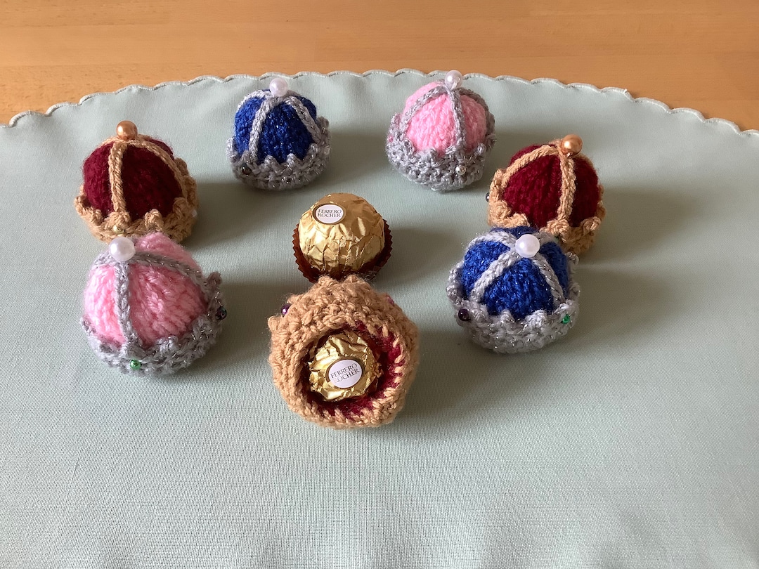 A Pdf Pattern for a Knitted and Crocheted Crown to Cover a Ferrero ...