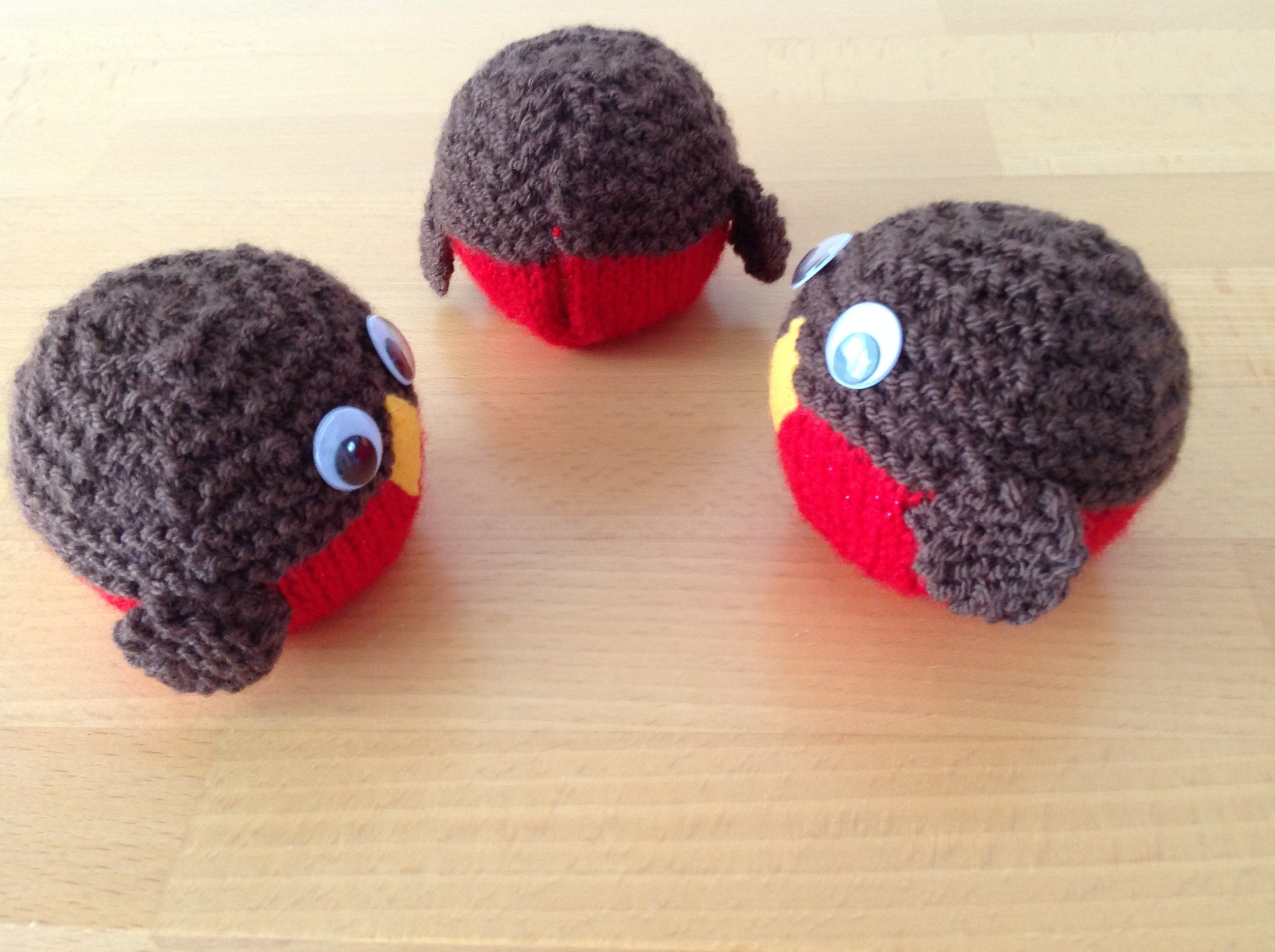 A Hand Knitted Robin, Cover for a Chocolate Orange. for Christmas or ...