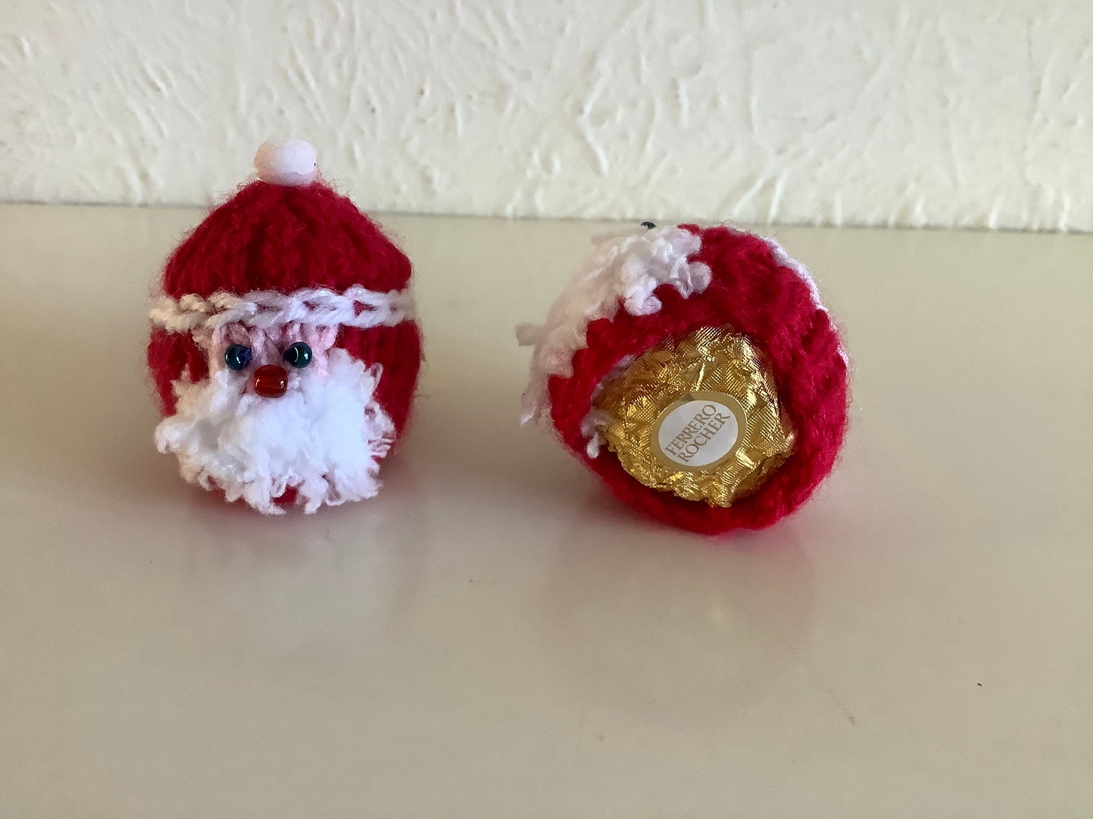A Cute Hand Knitted Father Christmas to Cover a Ferrero Rocher - Etsy UK