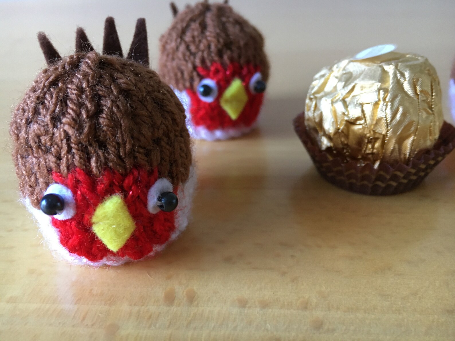 A Cute Hand Knitted Robin to Cover a Ferrero Rocher Chocolate. - Etsy UK