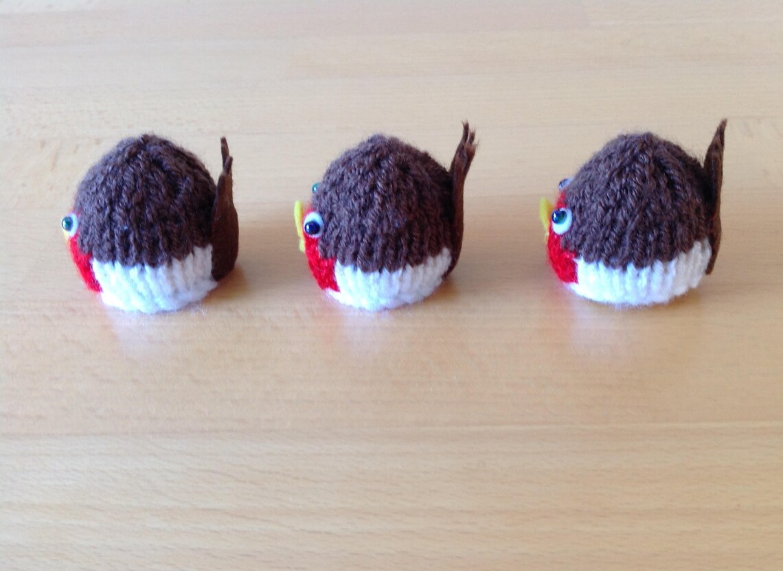 A Cute Hand Knitted Robin to Cover a Ferrero Rocher Chocolate. | Etsy