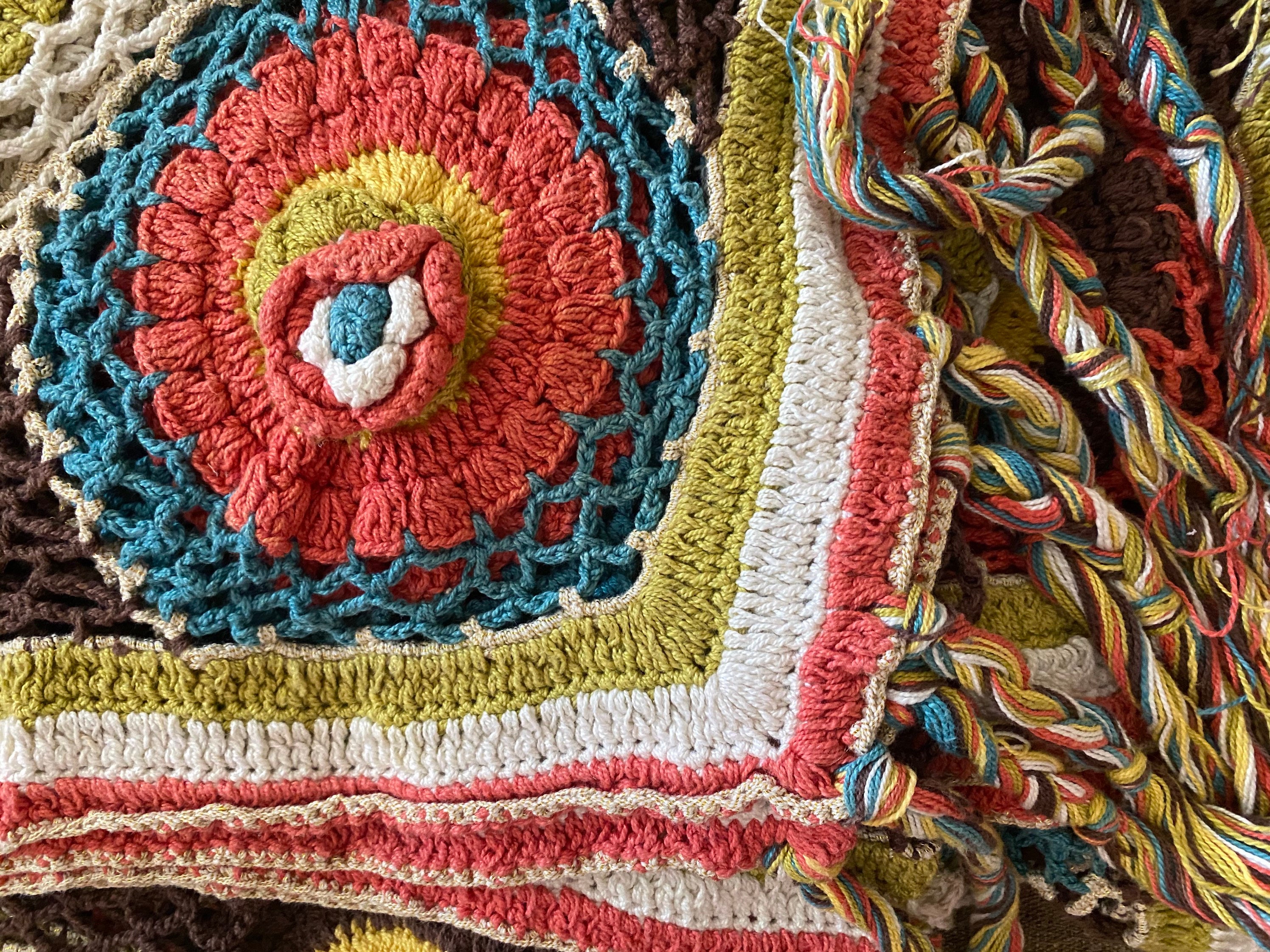 Amazing Fringed Vintage Afghan - Etsy