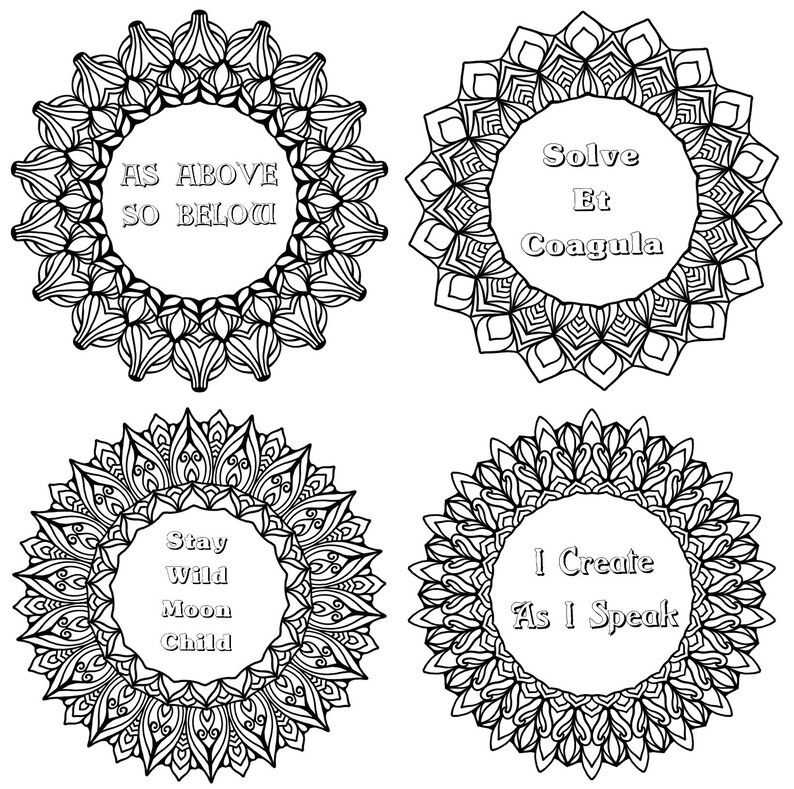 Mandala Magick: Coloring Pages for Magickal People (digital PDF ...