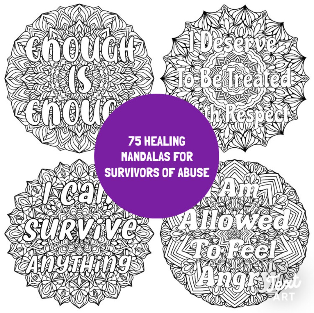 75 Healing Mandalas for Survivors of Abuse - Etsy