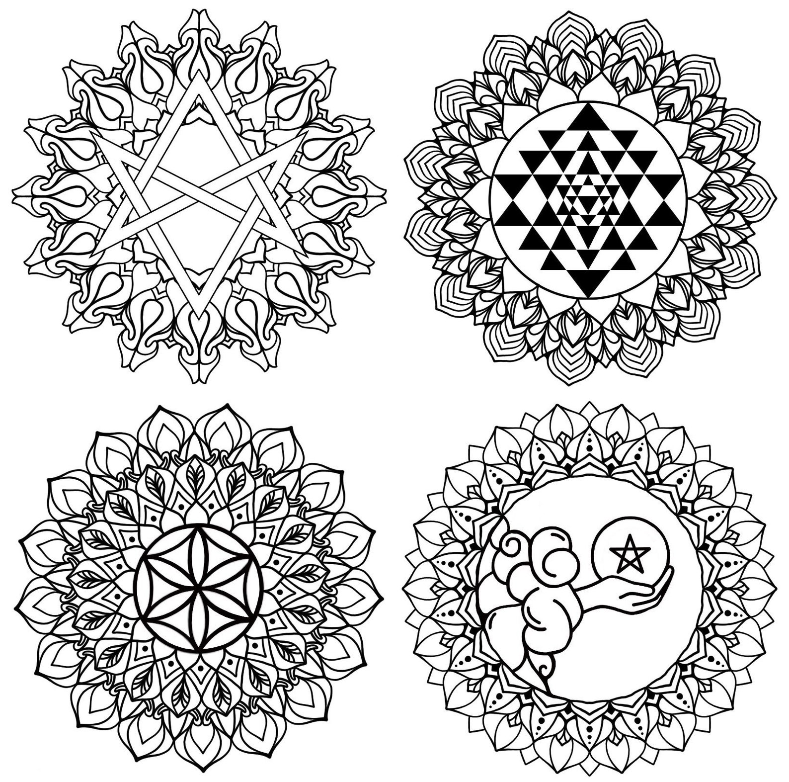 Mandala Magick: Coloring Pages for Magickal People (digital PDF ...