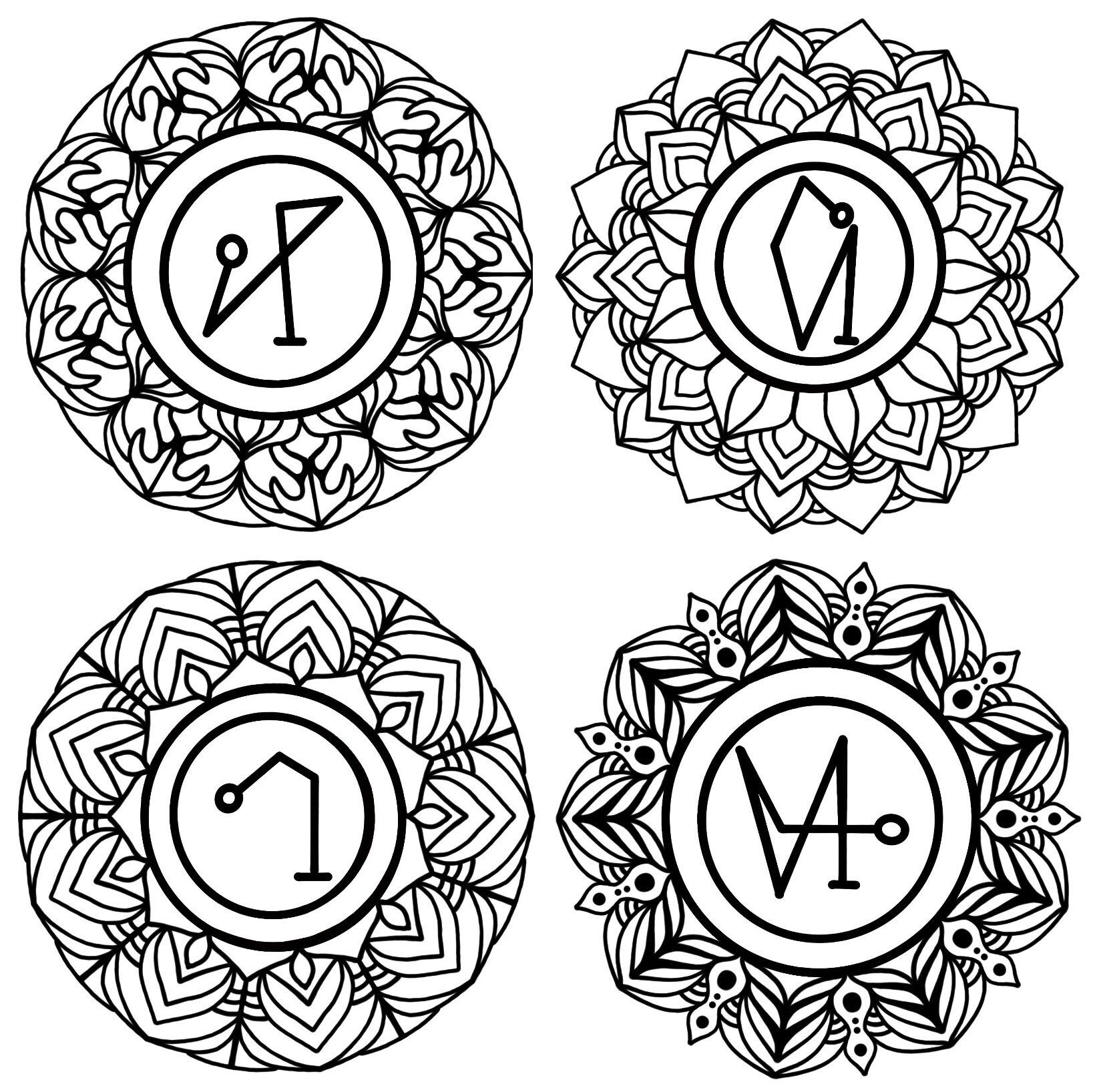 Mandala Magick: Coloring Pages for Magickal People (digital PDF ...