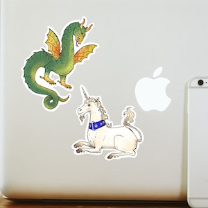 Medieval Sticker Set, Renaissance Stickers, Mythical Creatures, Gryffin ...