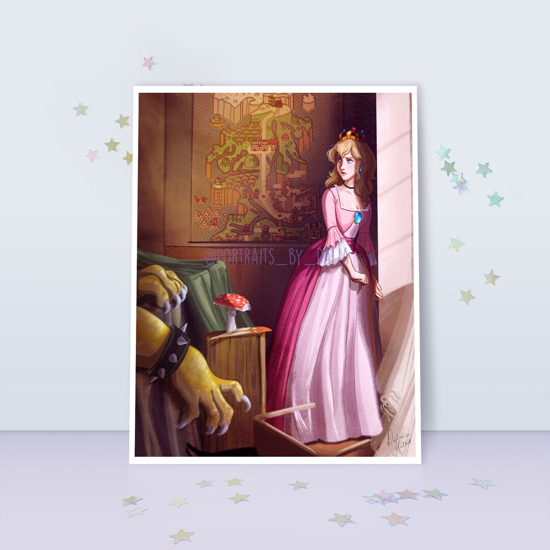 Peach After the Defeat of Bowser, Princess Peach Art Print - Etsy