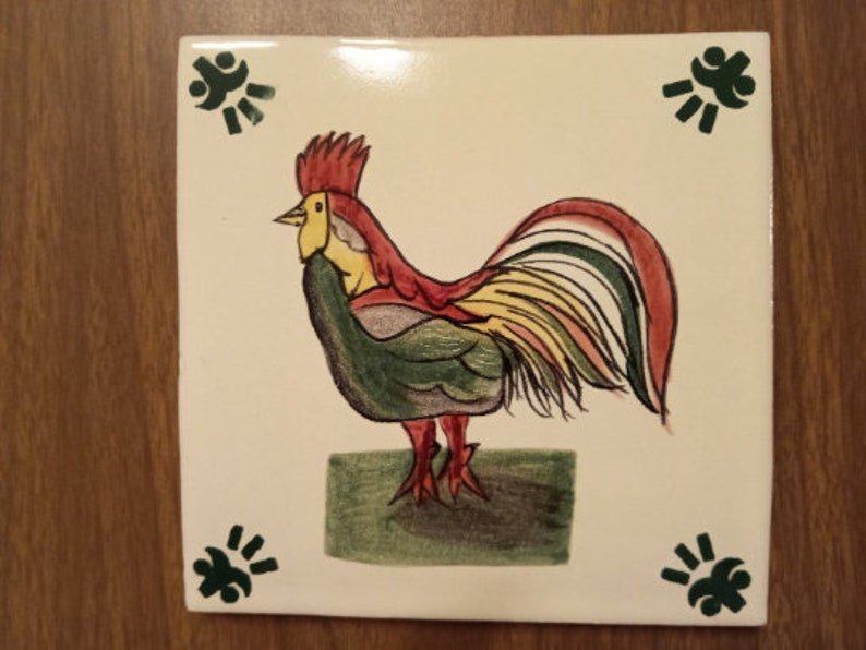 6x6 Talavera Tile Animal/rooster/fish/bell Pepper/dog/cow/rabbit trivet ...